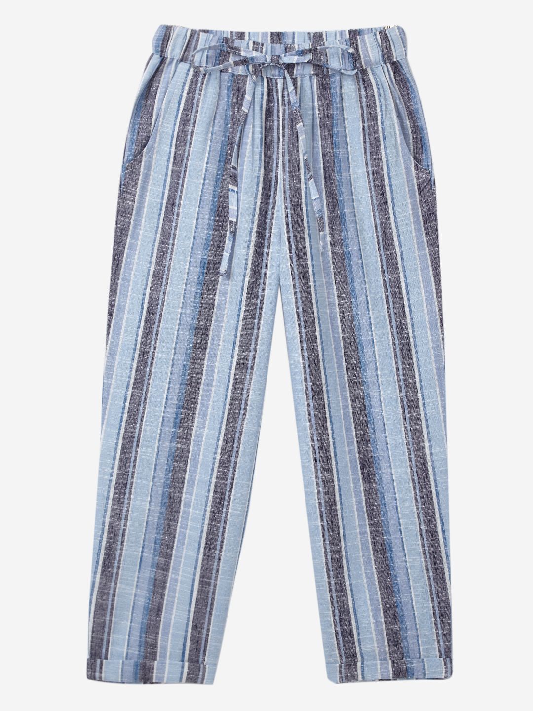 Buy Girls Linen Blend Khaki Striped Trouser Online at 46% OFF | Cub McPaws